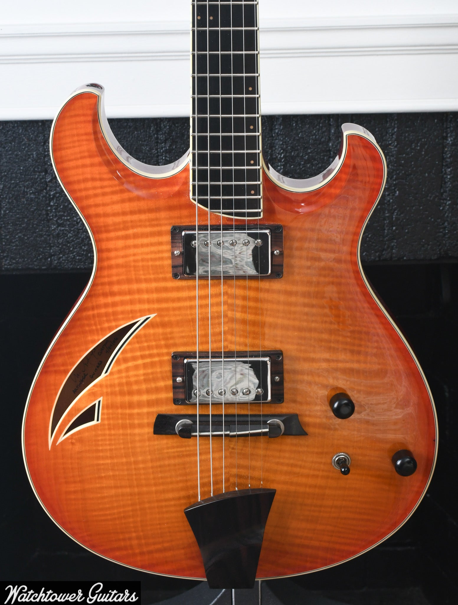 2006 Artinger Semi Hollow Custom Cherry Sunburst – Watchtower Guitars