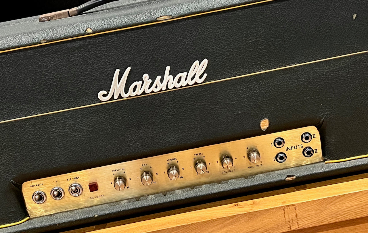 1969 Marshall Super Bass 100 Watt Head Metal Panel – Watchtower Guitars