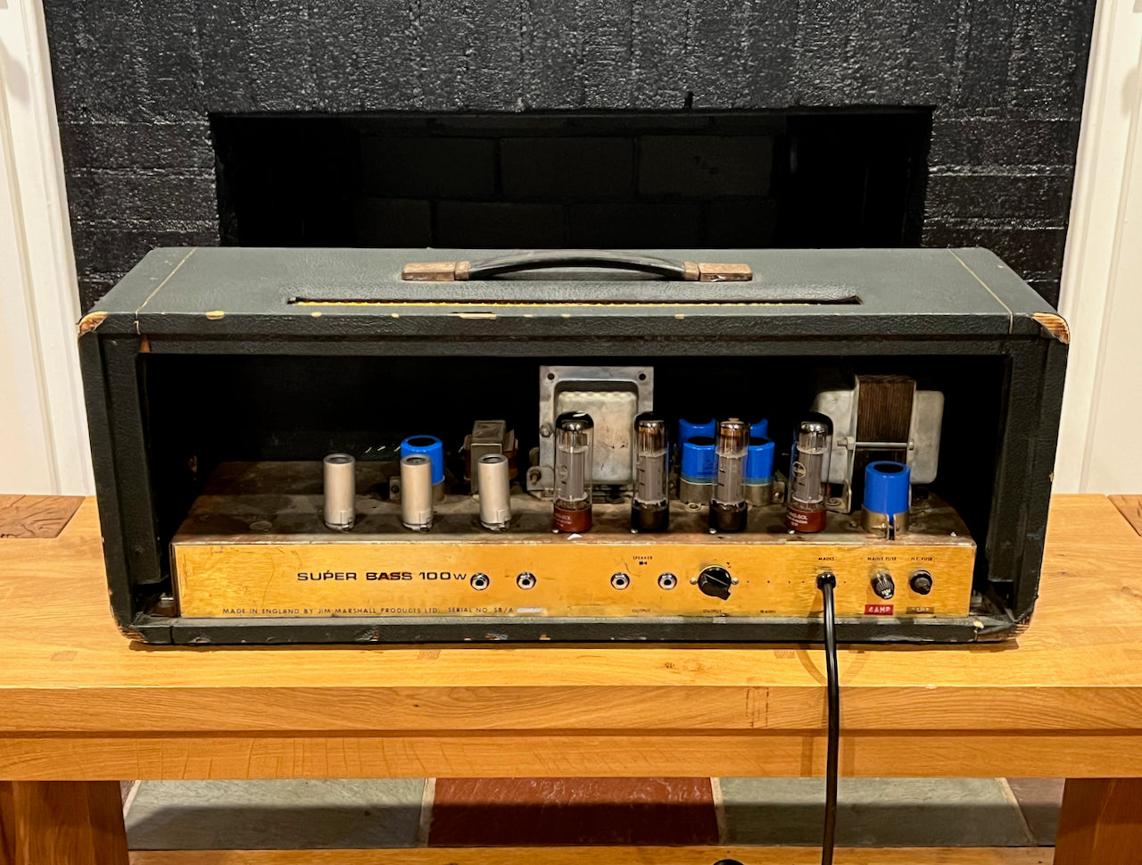 1969 Marshall Super Bass 100 Watt Head Metal Panel – Watchtower Guitars