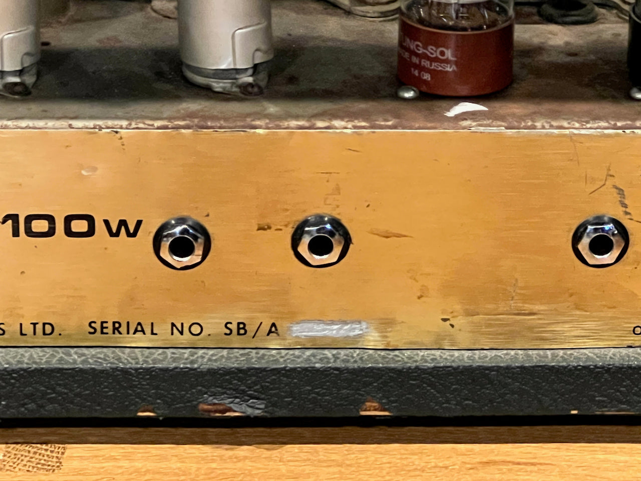 1969 Marshall Super Bass 100 Watt Head Metal Panel – Watchtower Guitars