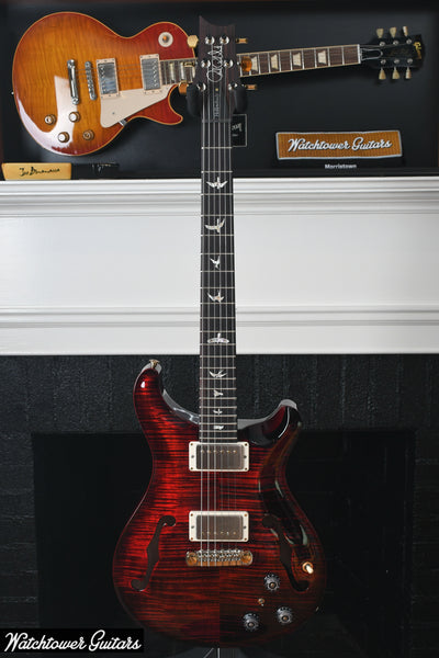 Paul Reed Smith PRS Hollowbody II Piezo 10 Top *Custom Color* Fire Red ...
