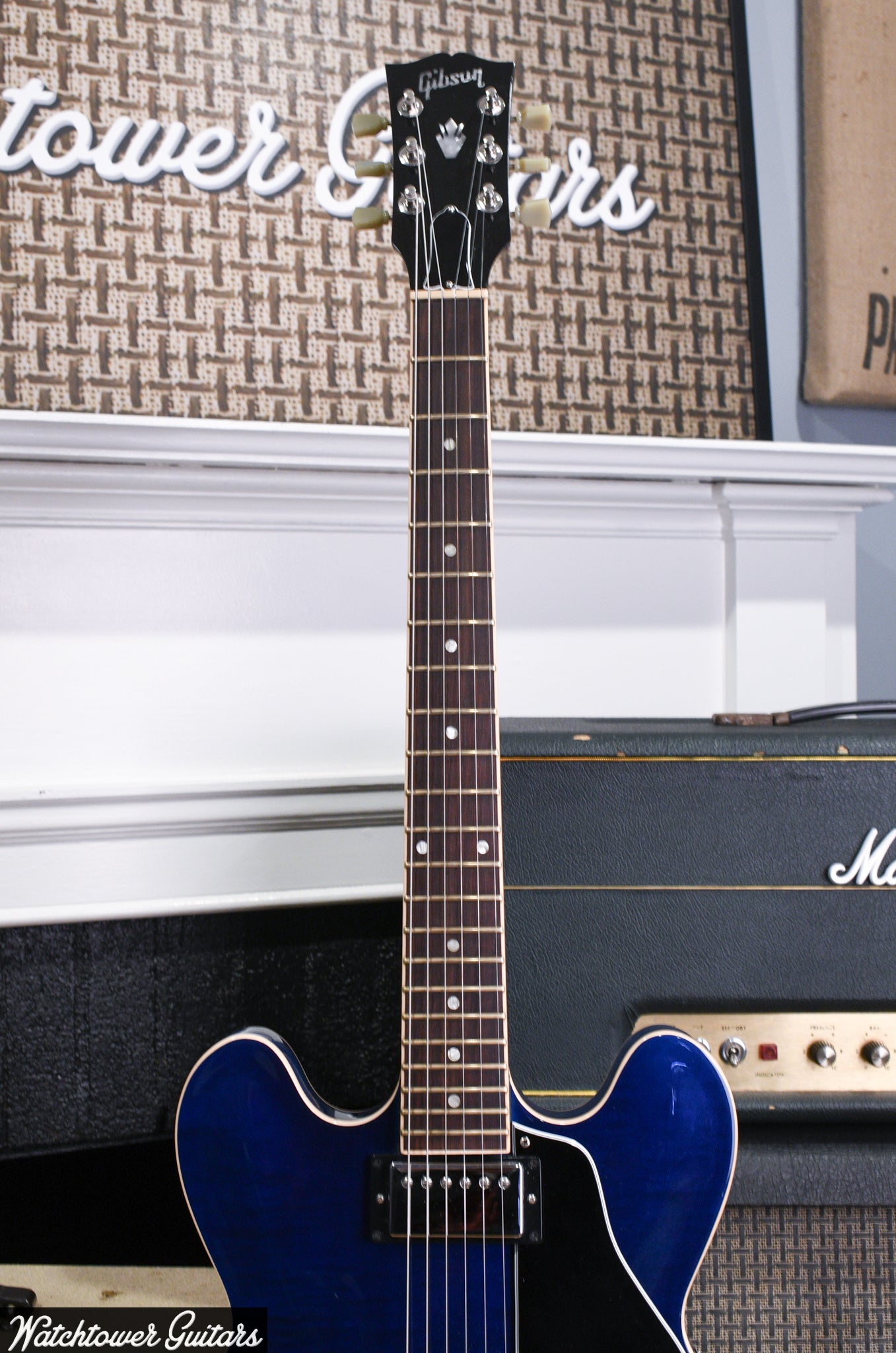 2005 Gibson ES-335 Flame Memphis Beale Street Blue – Watchtower Guitars