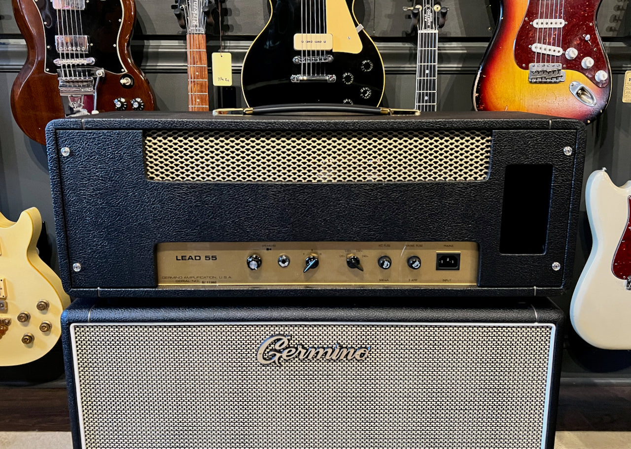 Germino Lead 55 LV Master Volume & Style II 2x12 Cabinet Black Tolex ...