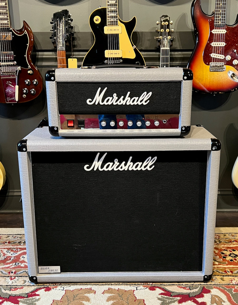 Marshall Silver Jubilee 2525H Head & 2x12 Silver Tolex – Watchtower Guitars